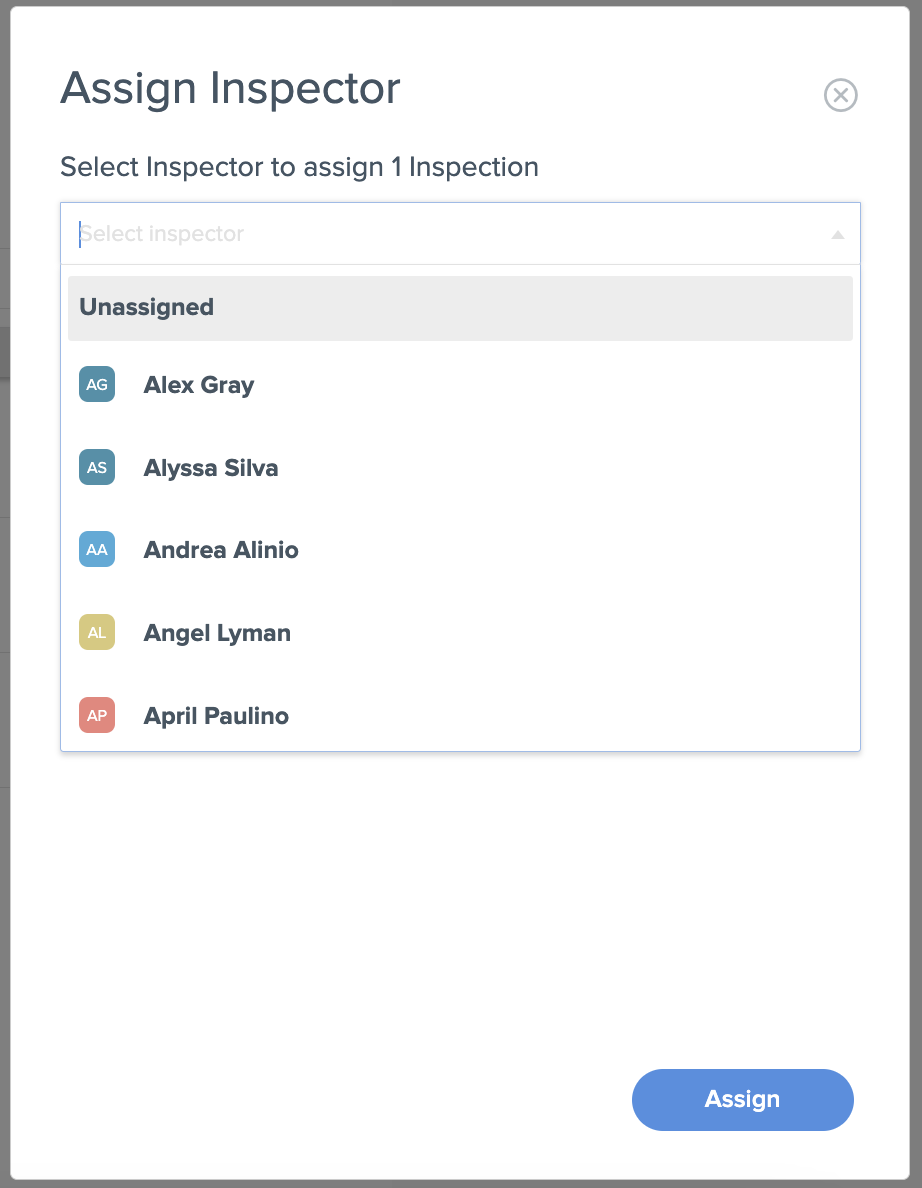 Assigning Inspections to Team Members – HappyCo